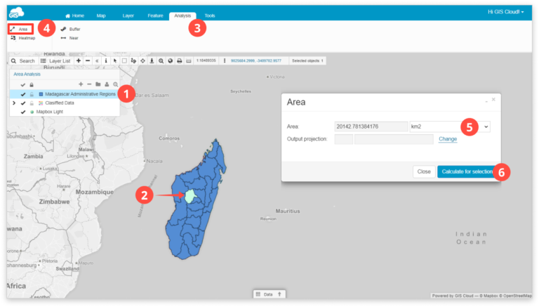 How to make Area analysis? – GIS Cloud Learning Center