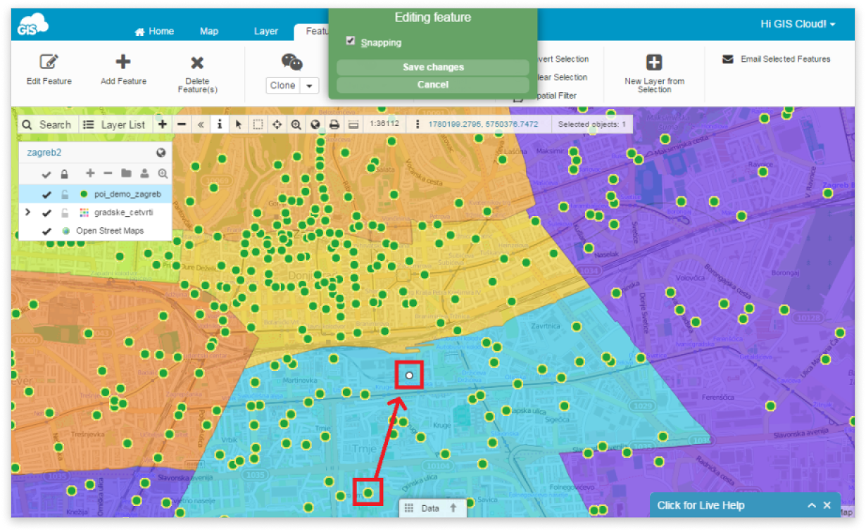 Edit Feature – GIS Cloud Learning Center