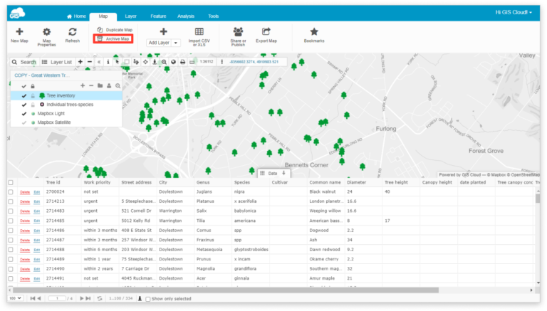 How to delete and restore a map/project? – GIS Cloud Learning Center
