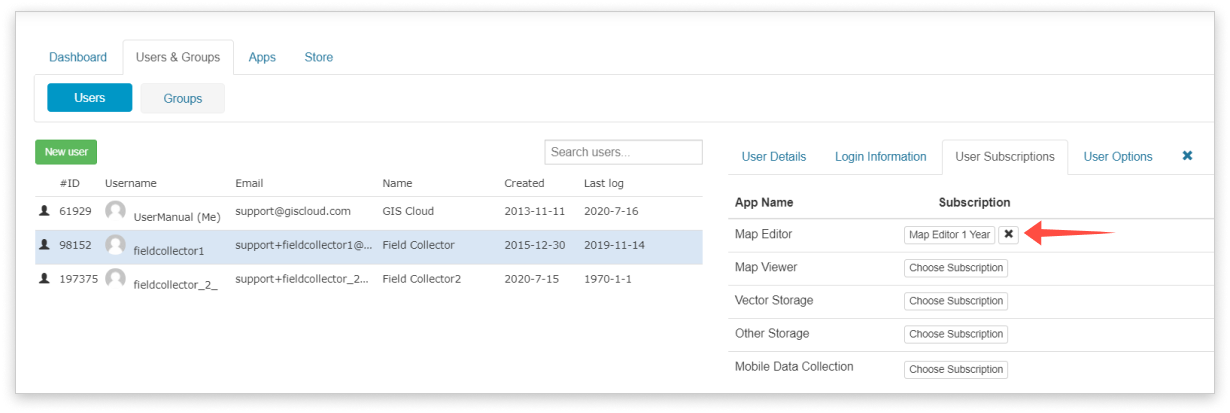 How to assign a GIS Cloud license? – GIS Cloud Learning Center