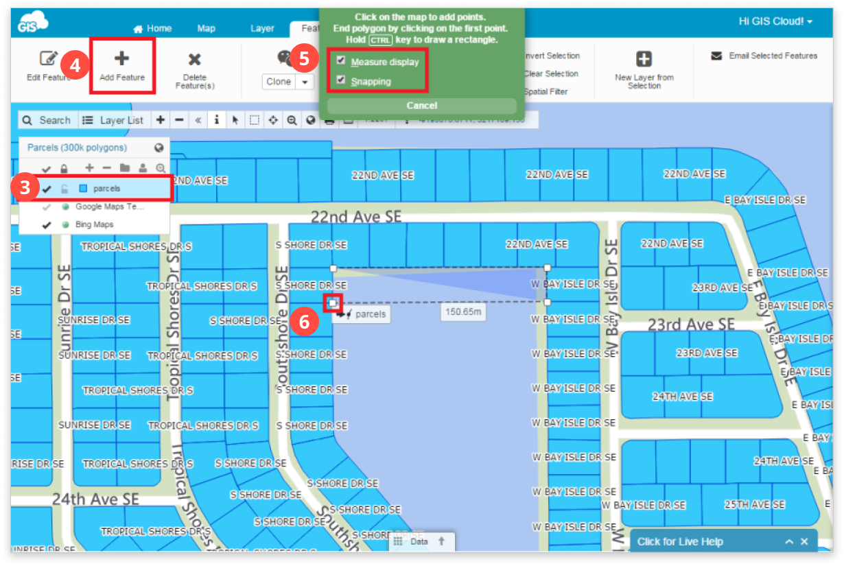 Create a new map and learn basic tools – GIS Cloud Learning Center