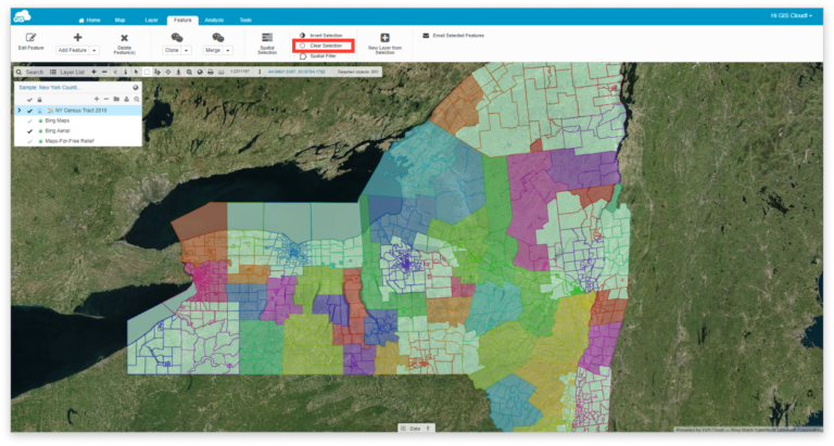 Clear Selection – GIS Cloud Learning Center