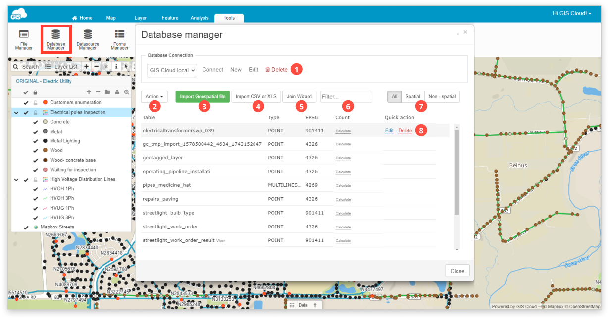 Database Manager – GIS Cloud Learning Center