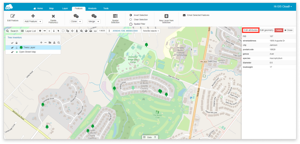 How To Edit Attribute Data Gis Cloud Learning Center