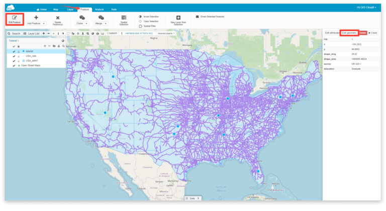 Edit Feature – GIS Cloud Learning Center