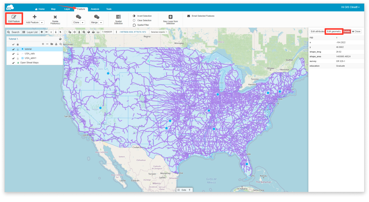 Edit Feature – GIS Cloud Learning Center