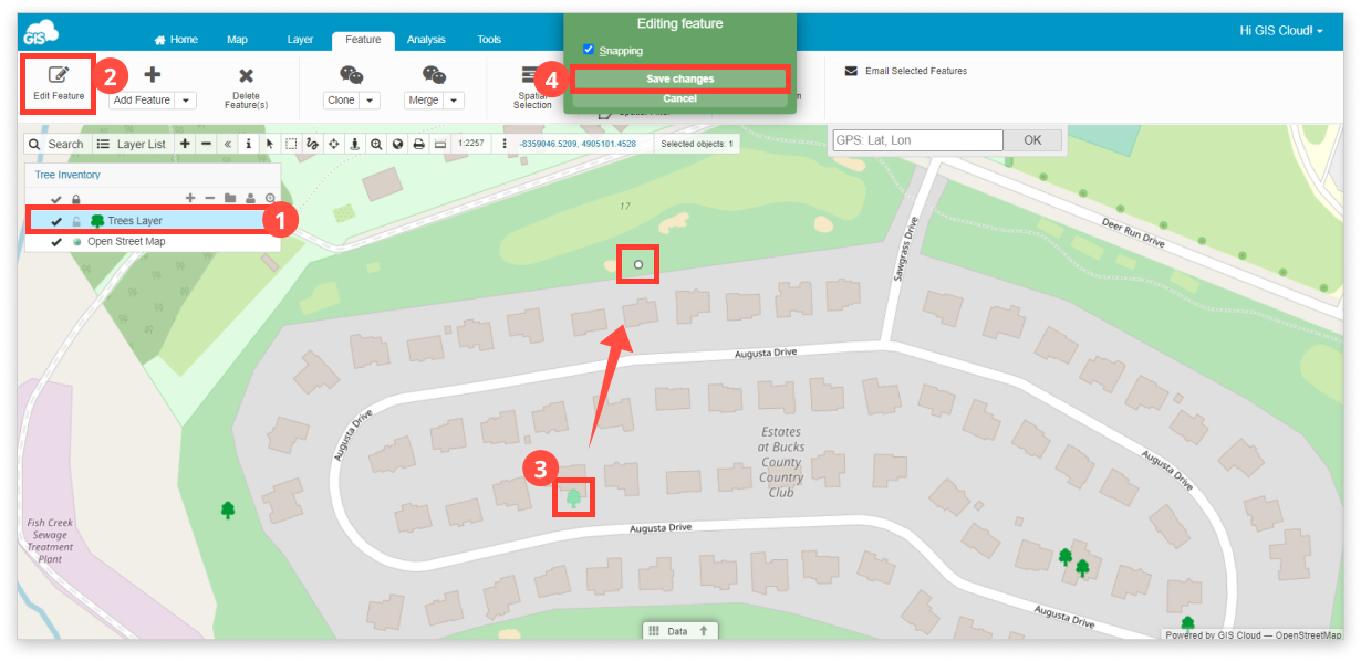 How To Edit Data Geometry Gis Cloud Learning Center