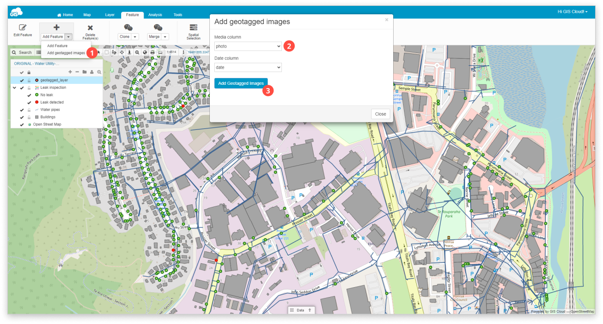 Add Geotagged Images – GIS Cloud Learning Center