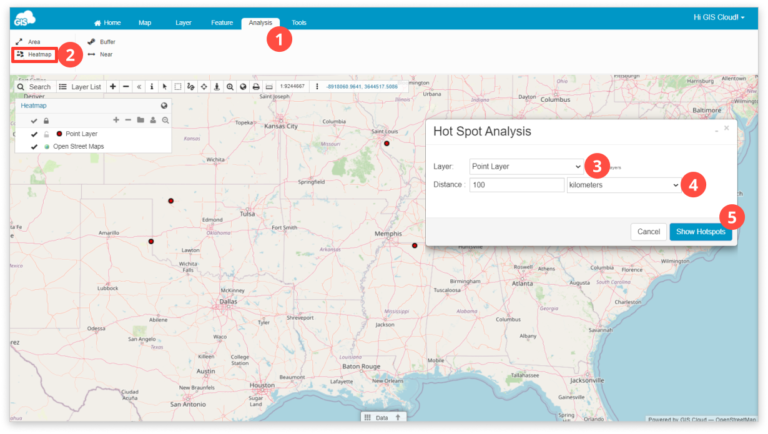 How to make Heatmap analysis? – GIS Cloud Learning Center