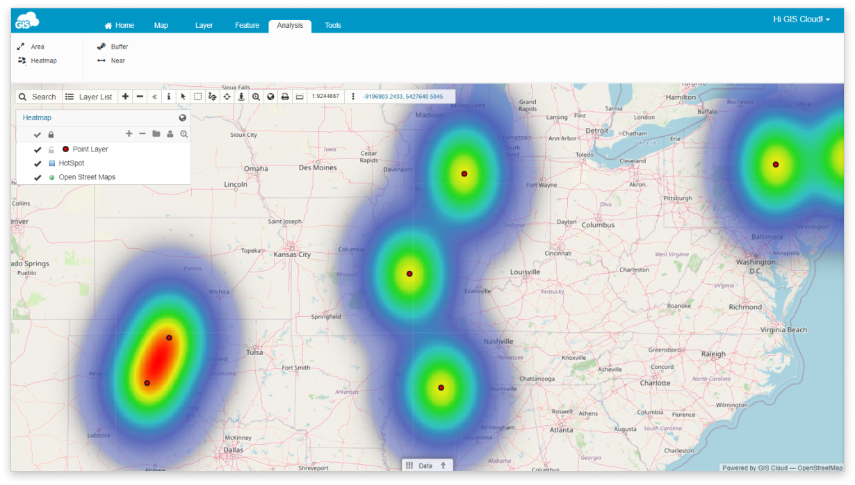 How to make Heatmap analysis? – GIS Cloud Learning Center