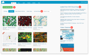 Home tab in Map Editor – GIS Cloud Learning Center