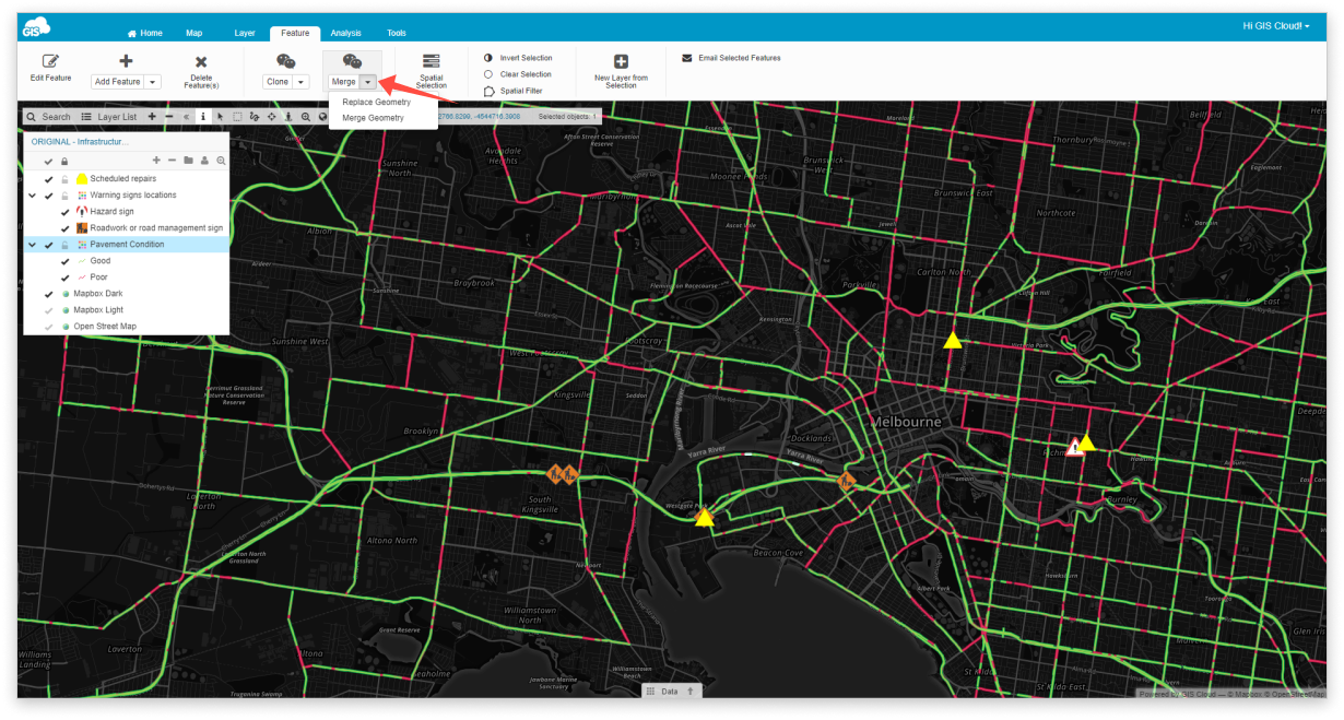 Merge Or Replace Geometry Gis Cloud Learning Center