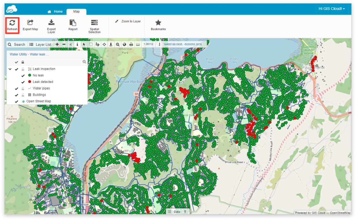 Refresh in Map Viewer – GIS Cloud Learning Center