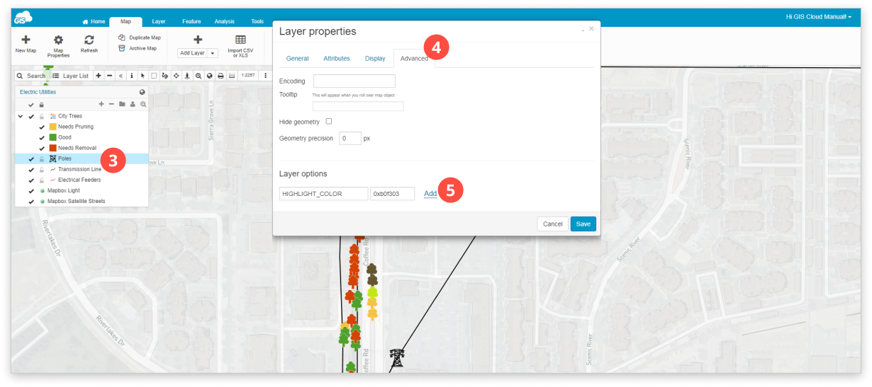 Supported customization options – GIS Cloud Learning Center
