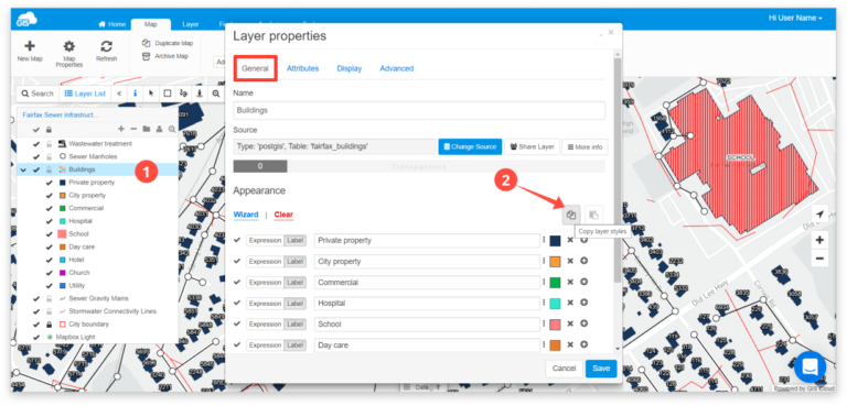 How to copy layer style? – GIS Cloud Learning Center