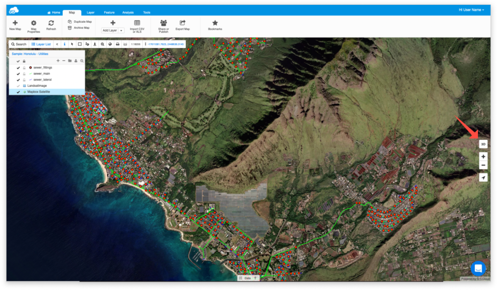 How to switch to 3D view? – GIS Cloud Learning Center
