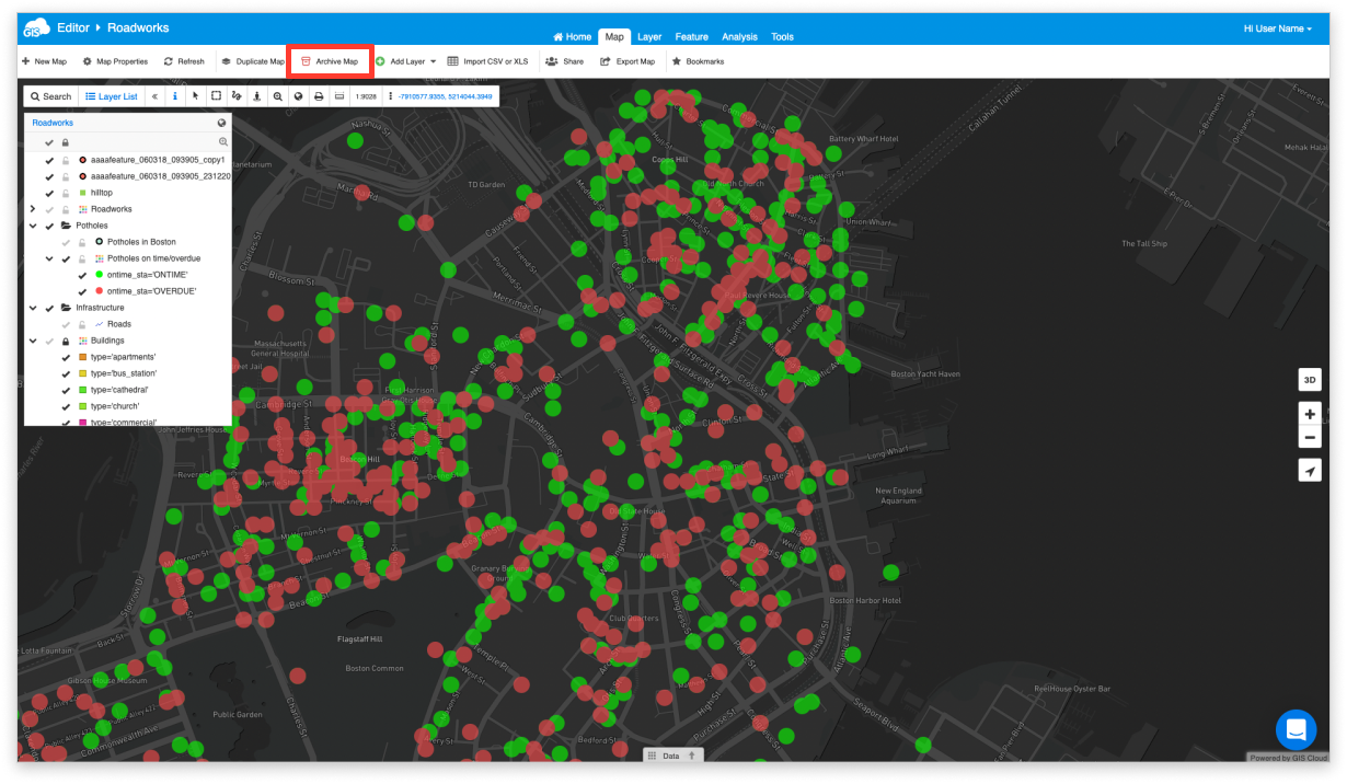 Archive Map – GIS Cloud Learning Center