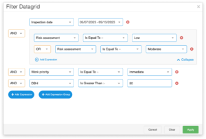 Filtering data through the Datagrid – GIS Cloud Learning Center