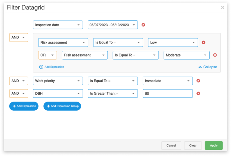 Filtering data through the Datagrid – GIS Cloud Learning Center