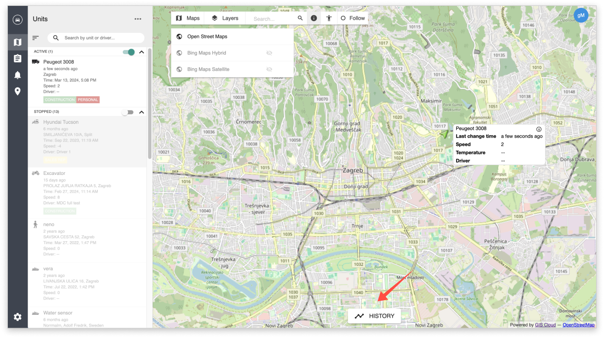 How to view historical data for tracked assets? – GIS Cloud Learning Center